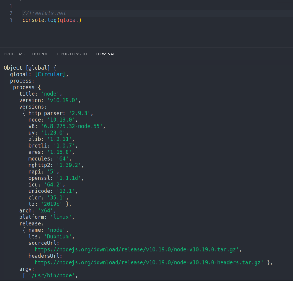 Tìm hiểu về Global Objects trong NodeJS - Freetuts